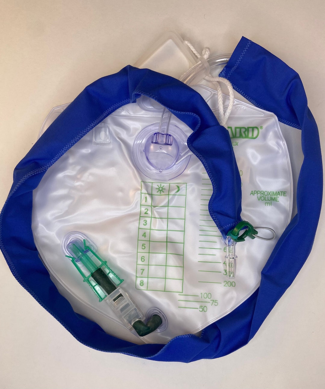 Foley Bag Tube Cover. Blue. 100% Cotton. 2 Inch X 42 Inch. - Etsy