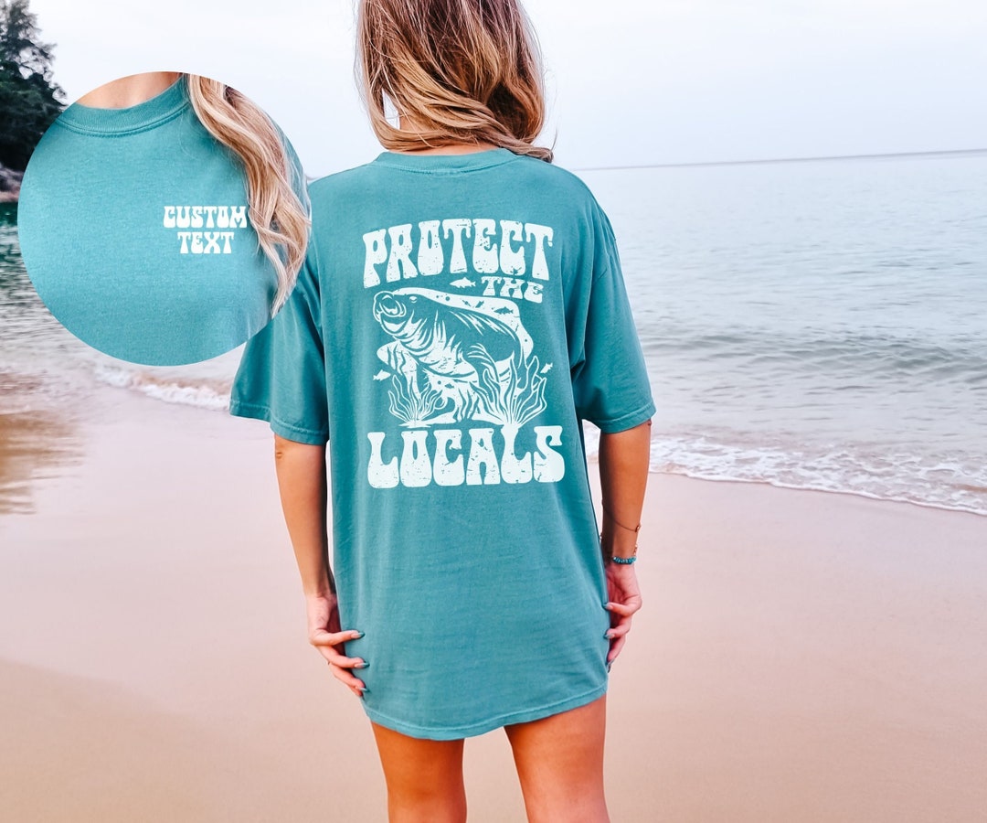 Custom Text Protect the Manatees Comfort Colors Shirt for Manatee Lover ...