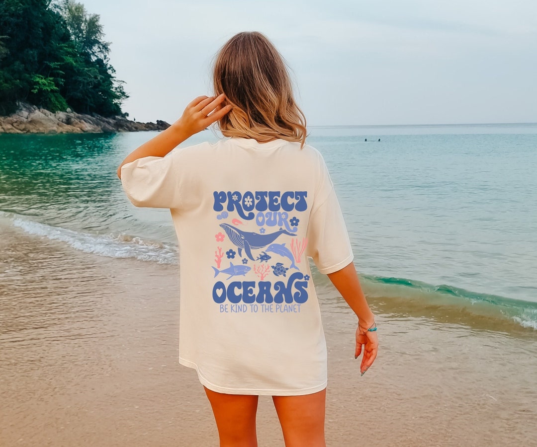 Respect the Oceans Shirt for Ocean Lover, Aesthetic Ocean Conservation ...