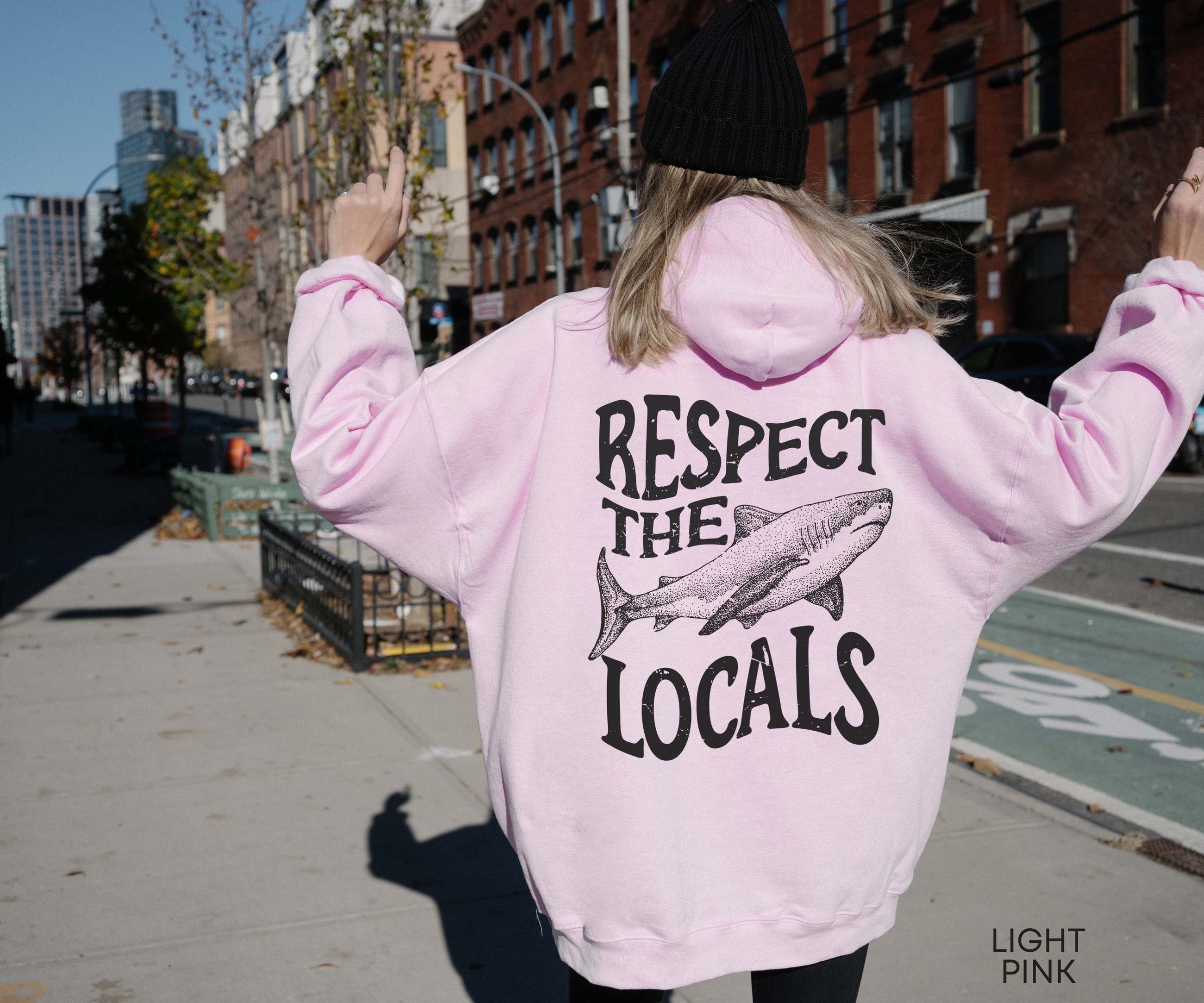 Respect the Local Sharks Hoodie, Shark T-shirt for Shark Lover, Trendy ...