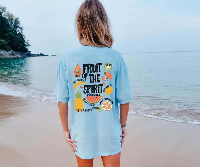 Fruit of the Spirit Shirt Trendy Front and Back Spiritual - Etsy