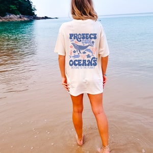 Respect the Oceans Shirt for Ocean Lover, Aesthetic Ocean Conservation ...