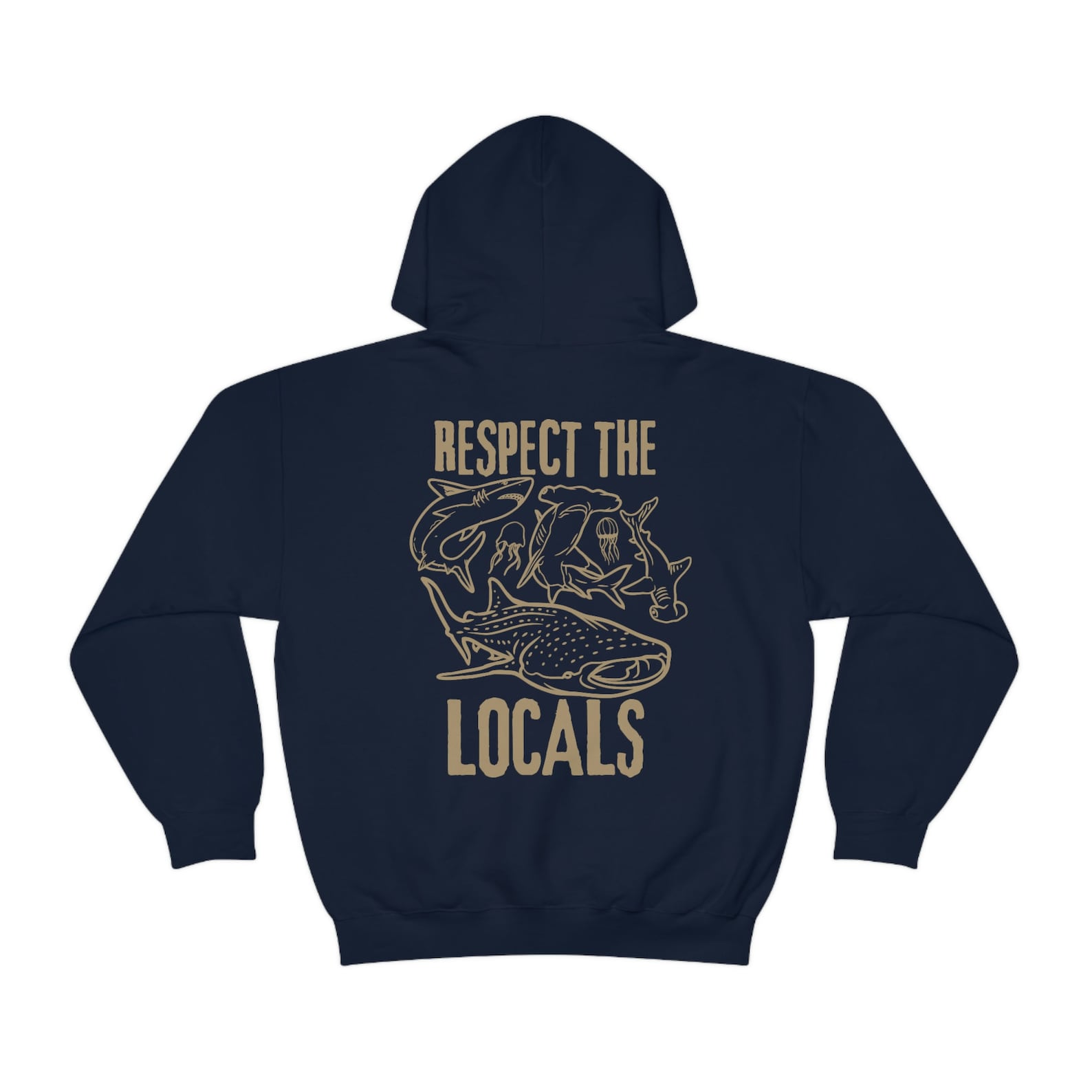 Wave Riders Surfing Hoodie, Respect the Local, Save the Shark, Summer ...