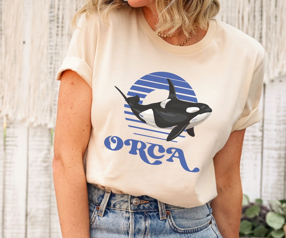 Retro Orca T-shirt for Orca Lover Killer Whale Lovers Wildlife ...