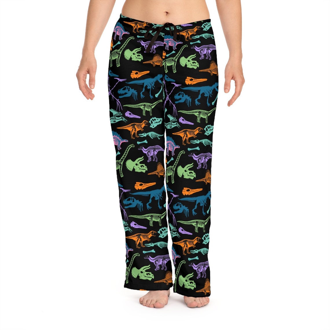 Dinosaur Skeleton Pajama Pants for Women, Super Soft Dark Academia ...