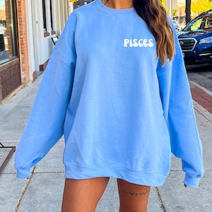 Preppy Pisces Sweatshirt Pisces Gifts Astrology Clothing Aesthetic Hoodie Zodiac Hoodie Trendy ...