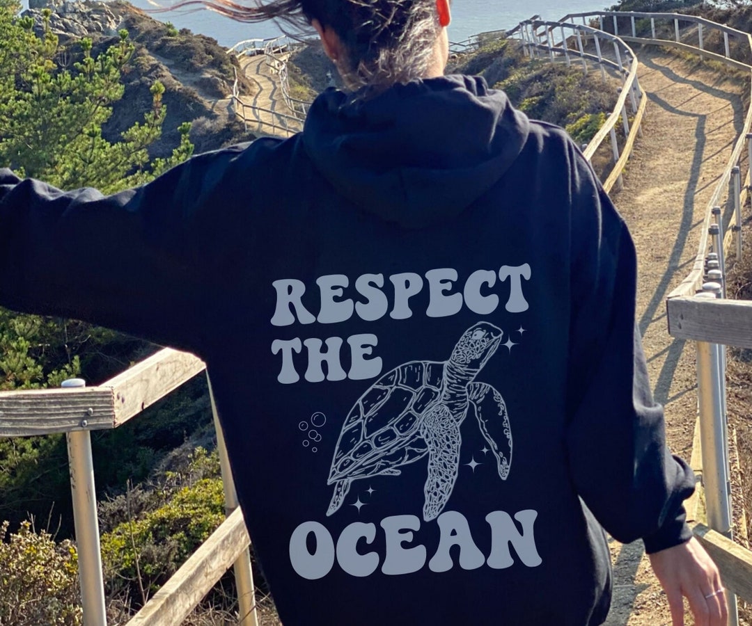 Respect the Green Sea Turtle Locals Hoodie, Trendy VSCO Hoodie ...