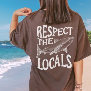 Respect the Local Sharks Hoodie, Shark T-shirt for Shark Lover, Trendy ...