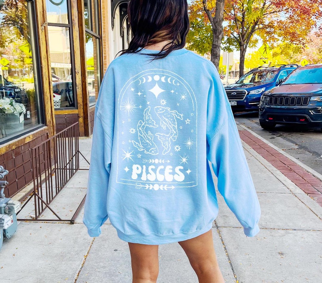 Preppy Pisces Sweatshirt Pisces Gifts Astrology Clothing Aesthetic ...