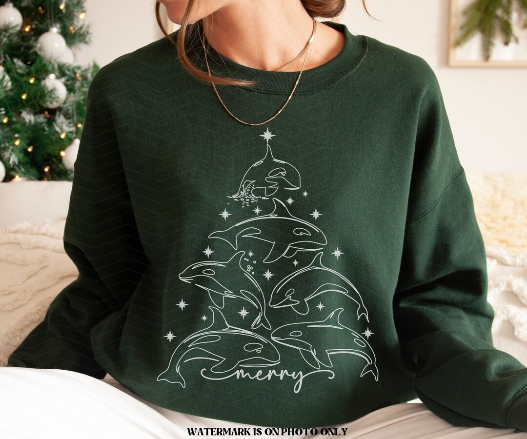 Orca Christmas Sweater for Orca Lover, Killer Whale Lover Gifts ...