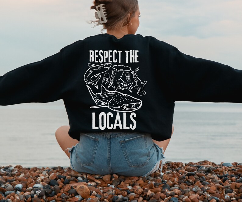 Preppy Ocean Sweatshirt Shark Pullover Ocean Conservation - Etsy