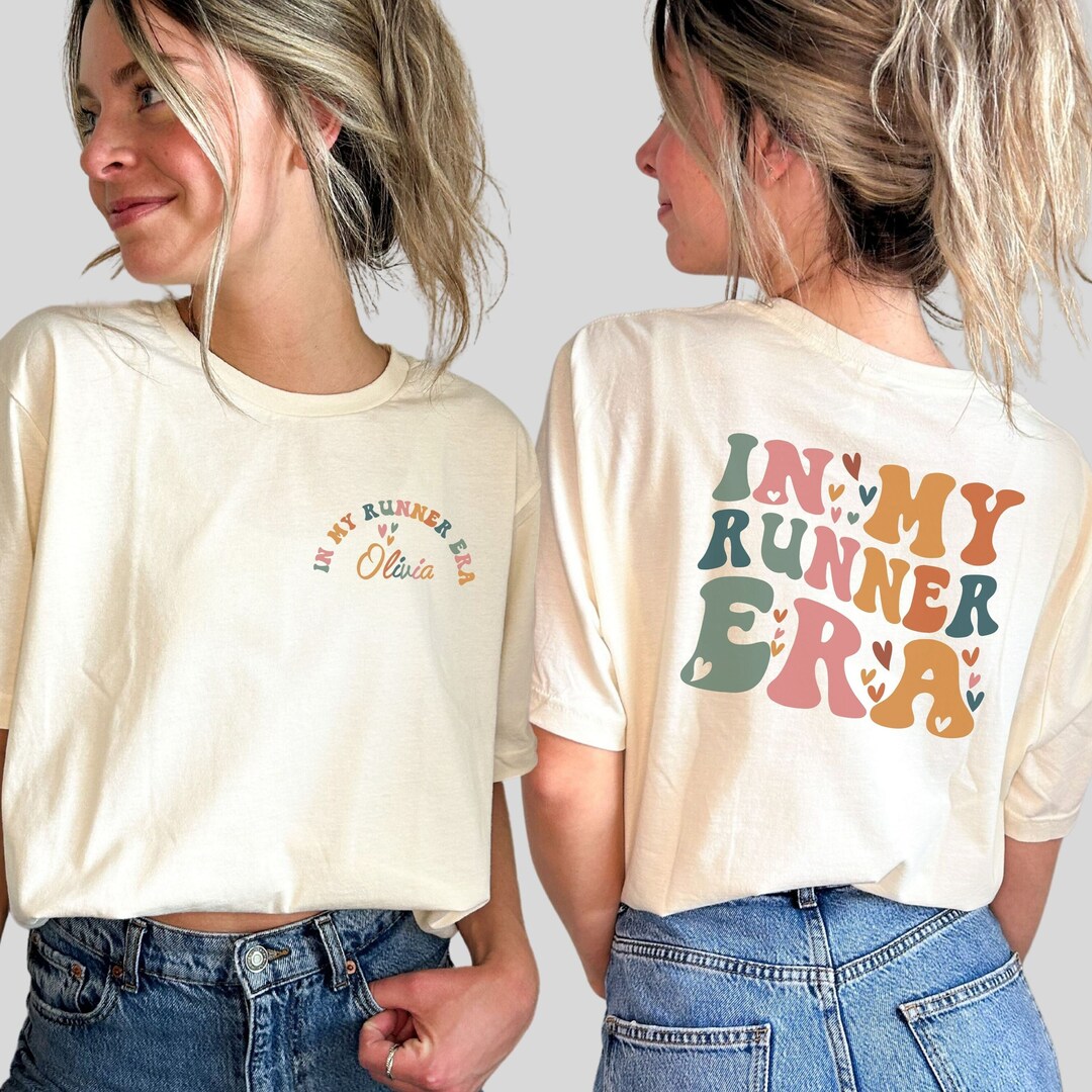 Custom in My Runner Era Name Shirt Runners Tshirts Gift for Marathon ...