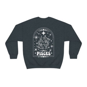 Preppy Pisces Sweatshirt Pisces Gifts Astrology Clothing Aesthetic Hoodie Zodiac Hoodie Trendy ...