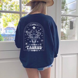 Preppy Taurus Sweatshirt Taurus Gifts Astrology Clothing Aesthetic ...