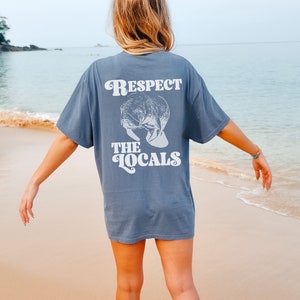 Preppy Ocean Comfort Colors T-shirt, Manatee Tee, Ocean Conservation ...