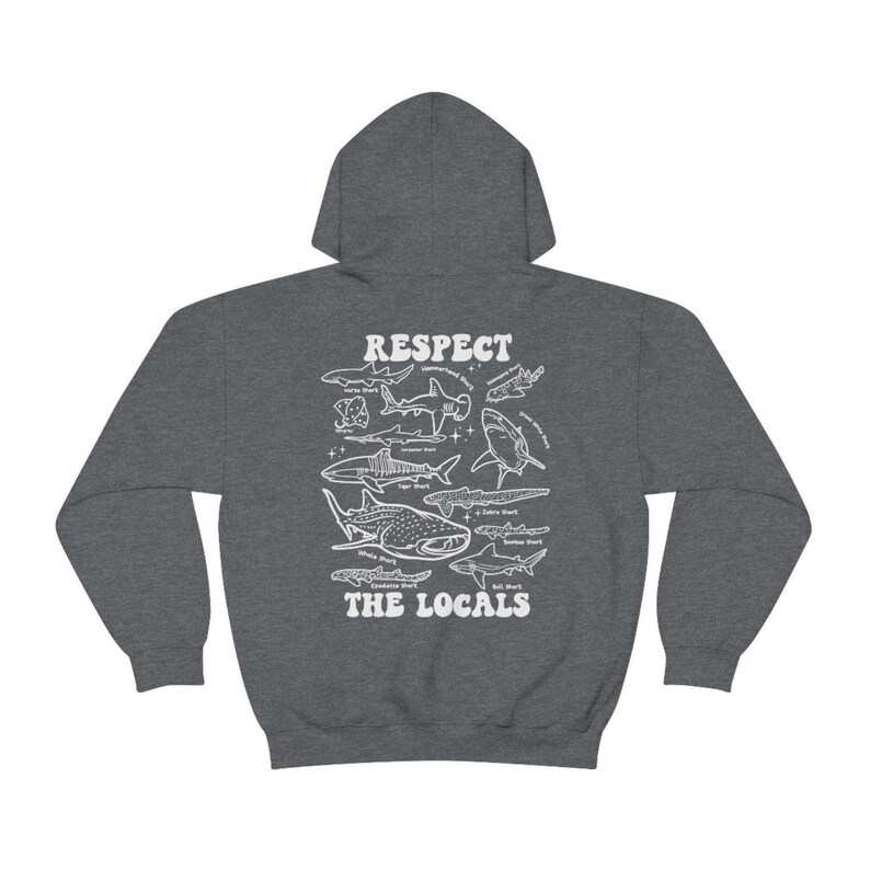 Preppy Ocean Hoodie, Shark Hoodie, Save the Sharks, Save the Ocean ...