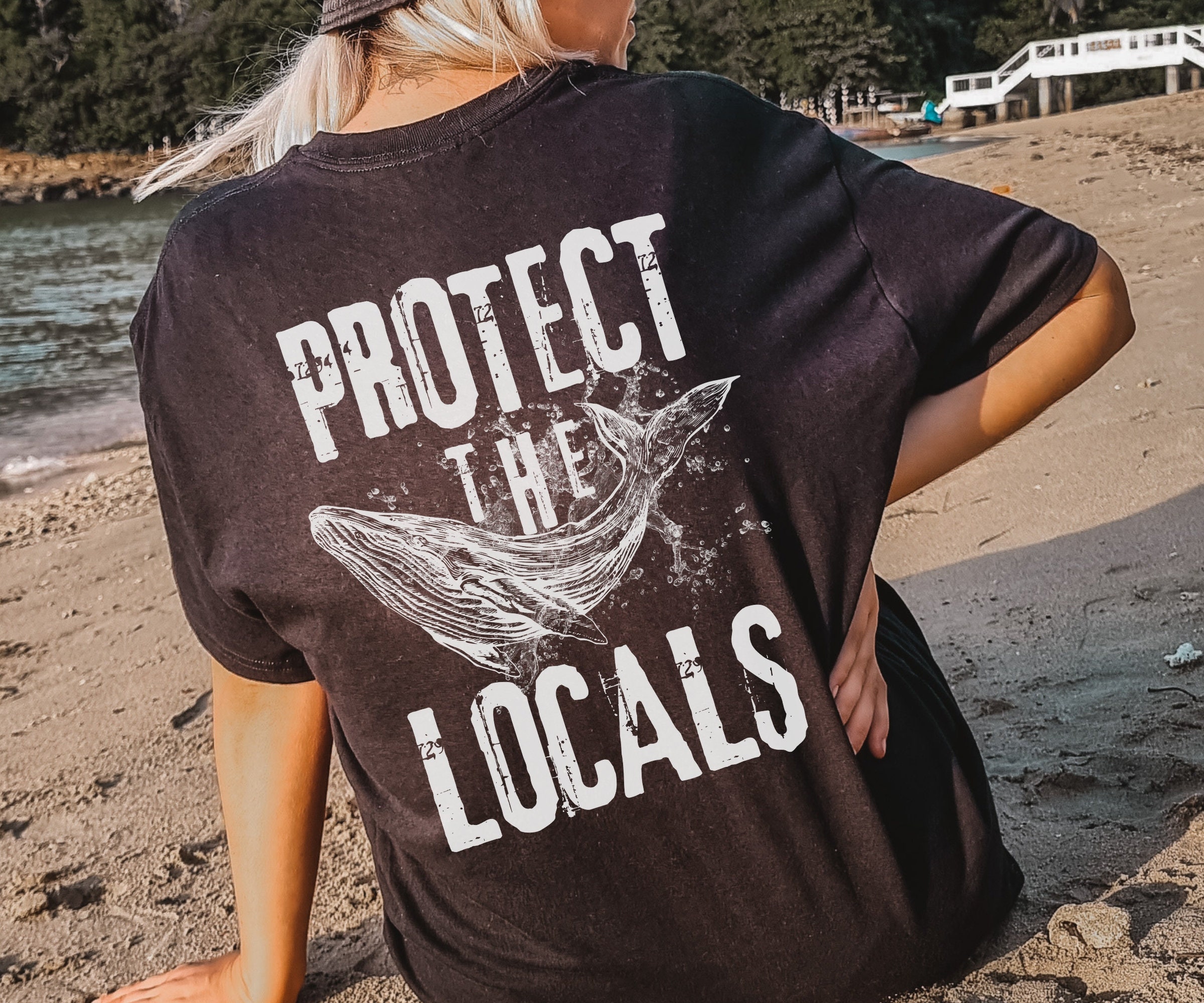 Respect the Local Whales T-shirt Blue Whale Conservation Shirt - Etsy