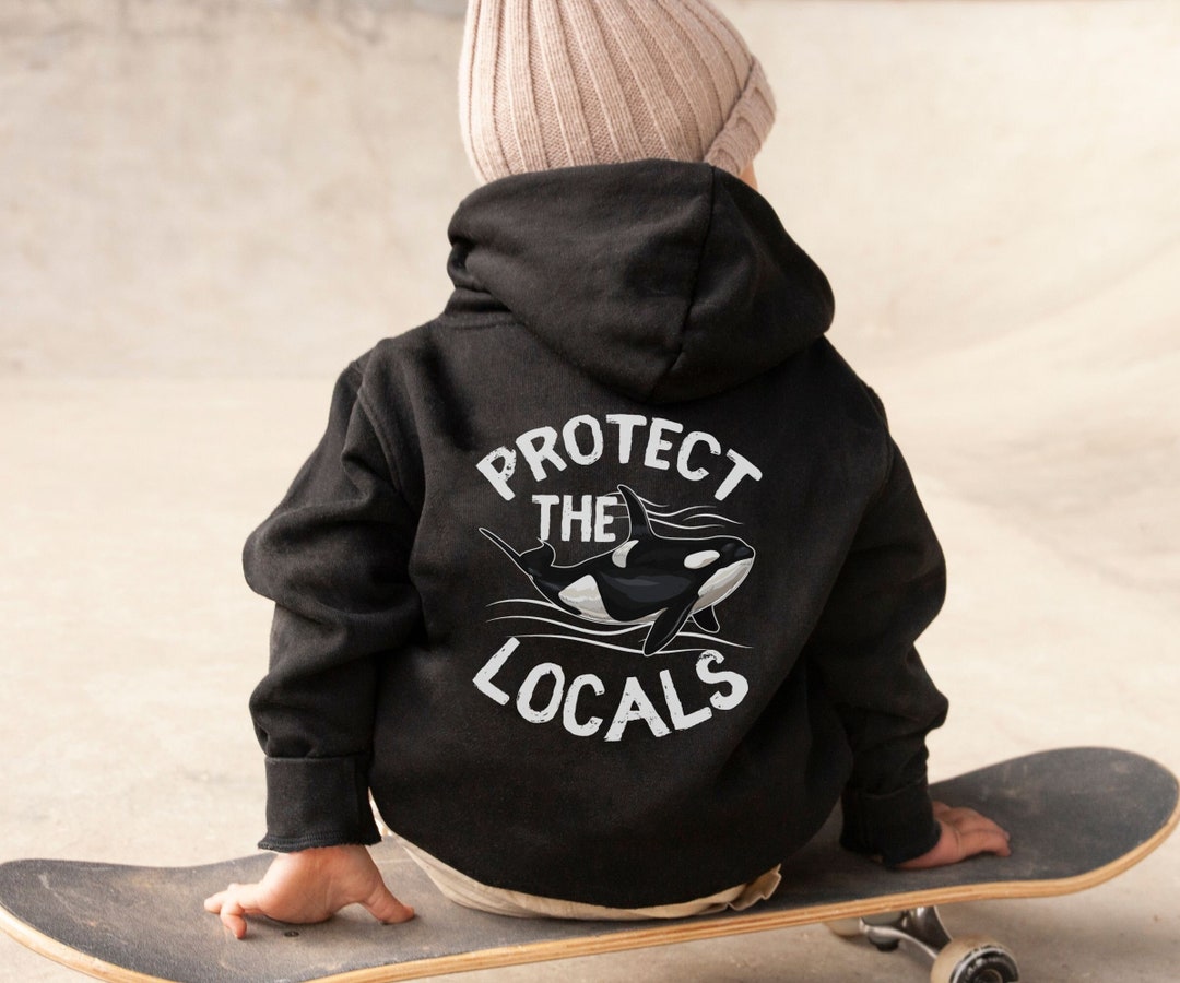 Orca Hoodie for Kids Protect the Orcas Gift for Whale Lover Toddler ...