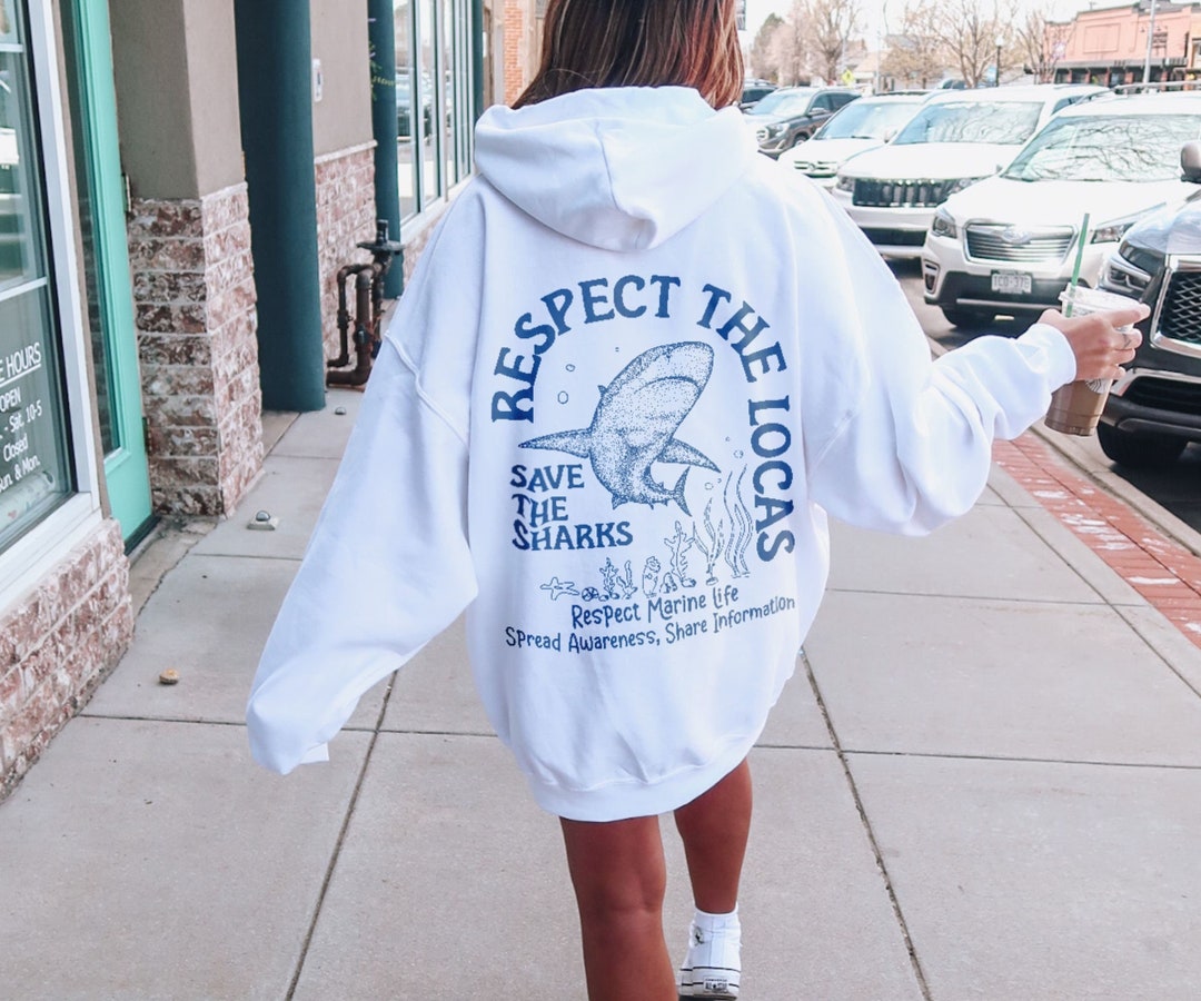 Trendy Shark Sweatshirt for Shark Lover Gift Oversize Look Shark Lover ...