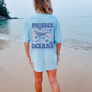 Respect the Oceans Shirt for Ocean Lover, Aesthetic Ocean Conservation ...