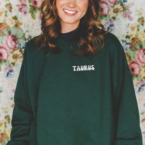 Preppy Taurus Sweatshirt Taurus Gifts Astrology Clothing Aesthetic ...