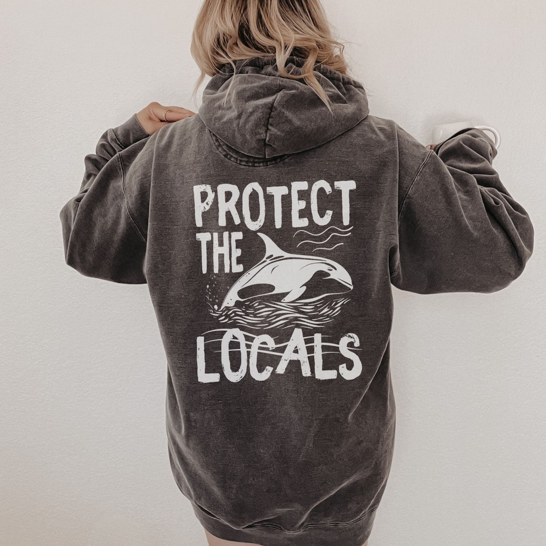 Wave Riders Surfing Comfort Colors Hoodie, Protect the Orca Whales ...