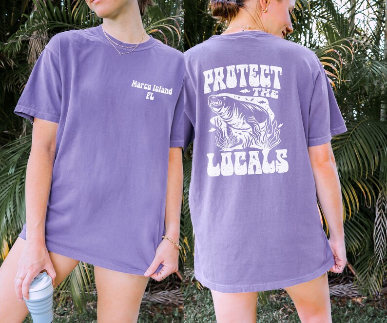 Custom Text Protect the Manatees Comfort Colors Shirt for Manatee Lover ...
