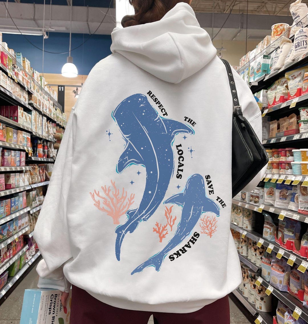 Trendy Shark Hoodie Hammerhead Sweatshirt Great White Hooded Sweater ...