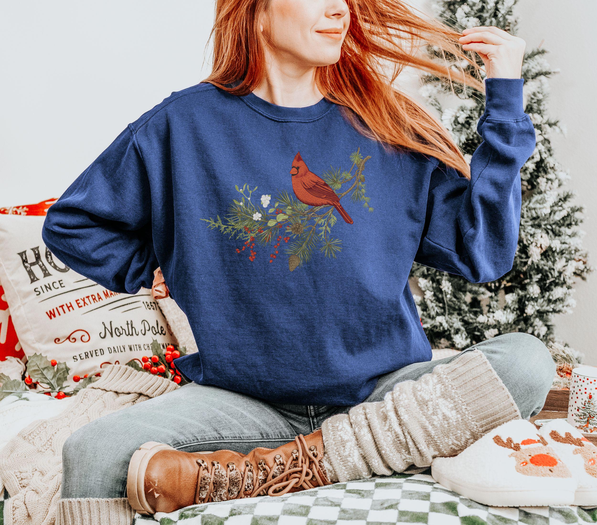 Cardinal Comfort Colors Sweatshirt, Bird Lover Gift, Cardinal Bird ...