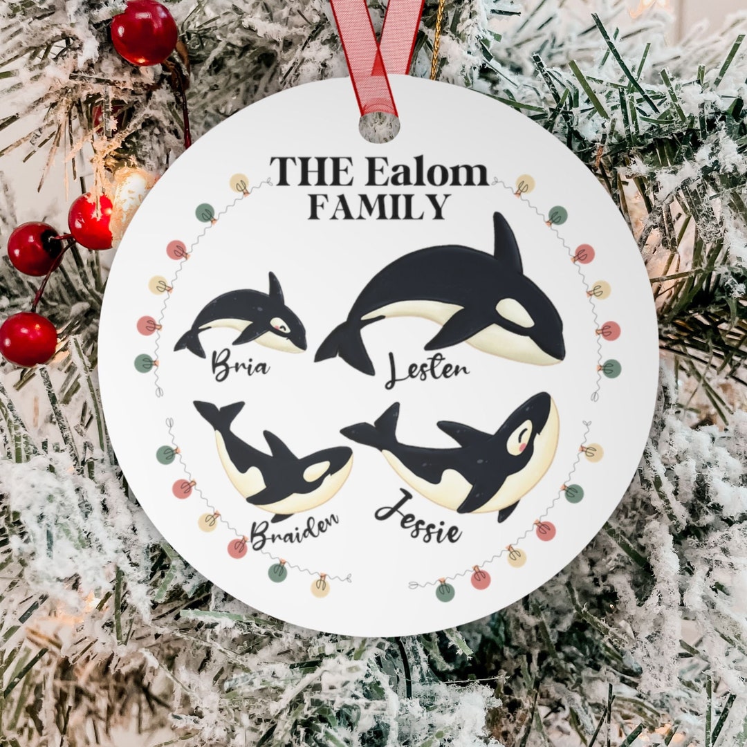 Orca Family Ornament for Orca Whale Lover Personalized Orca Christmas ...