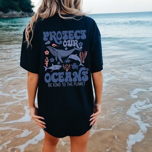 Respect the Oceans Shirt for Ocean Lover, Aesthetic Ocean Conservation ...