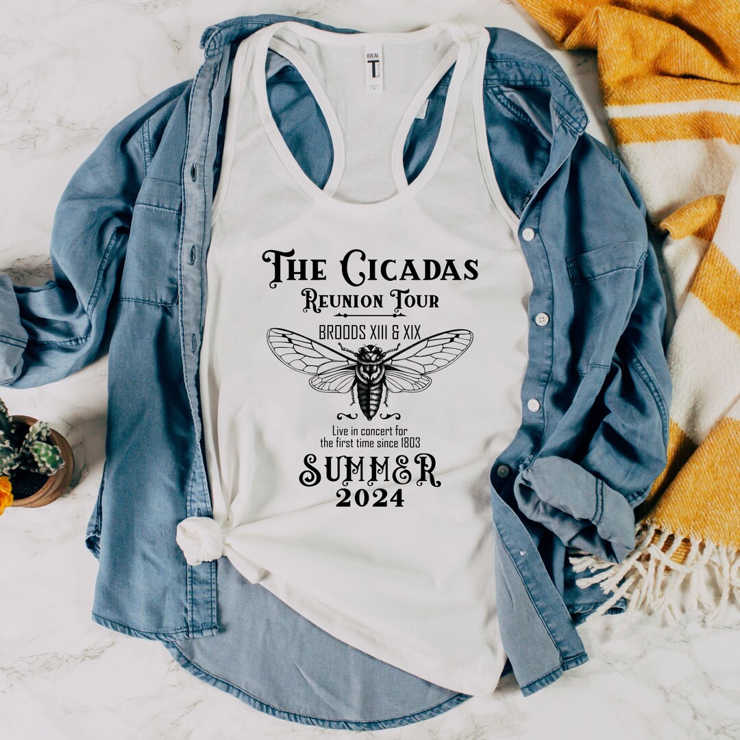 Cicada Shirt 2024 Cicada Emergence Women's Racerback Tank Funny Cicada ...