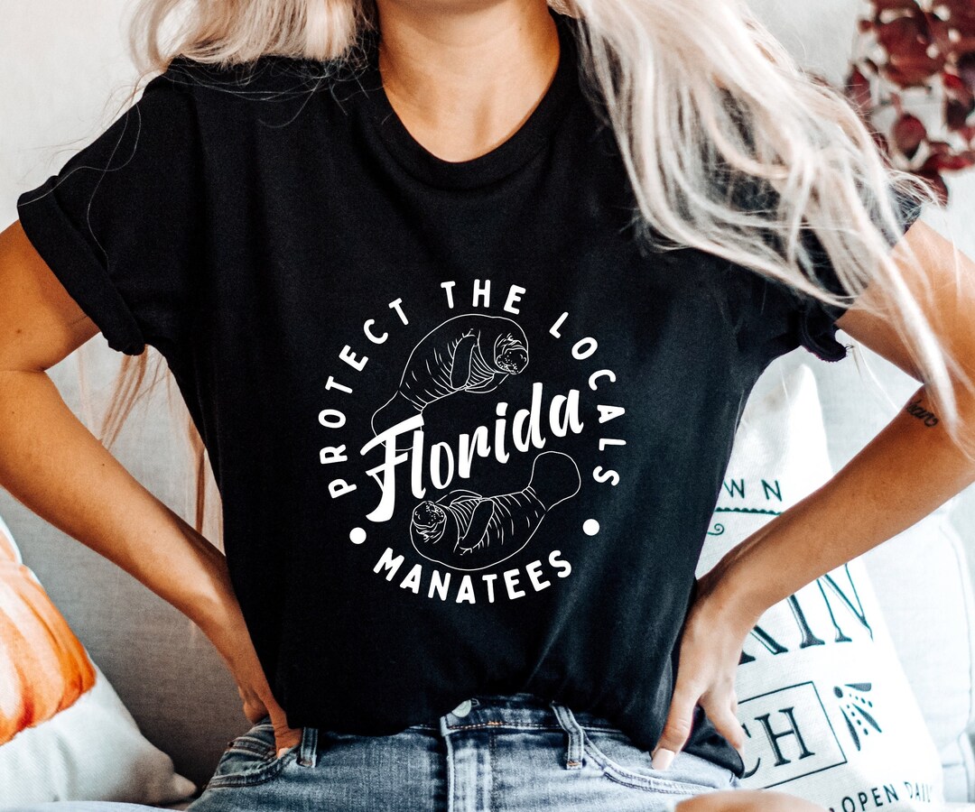 Preppy Save the Manatee Locals T-shirt, Manatee Lover Shirt, Ocean ...