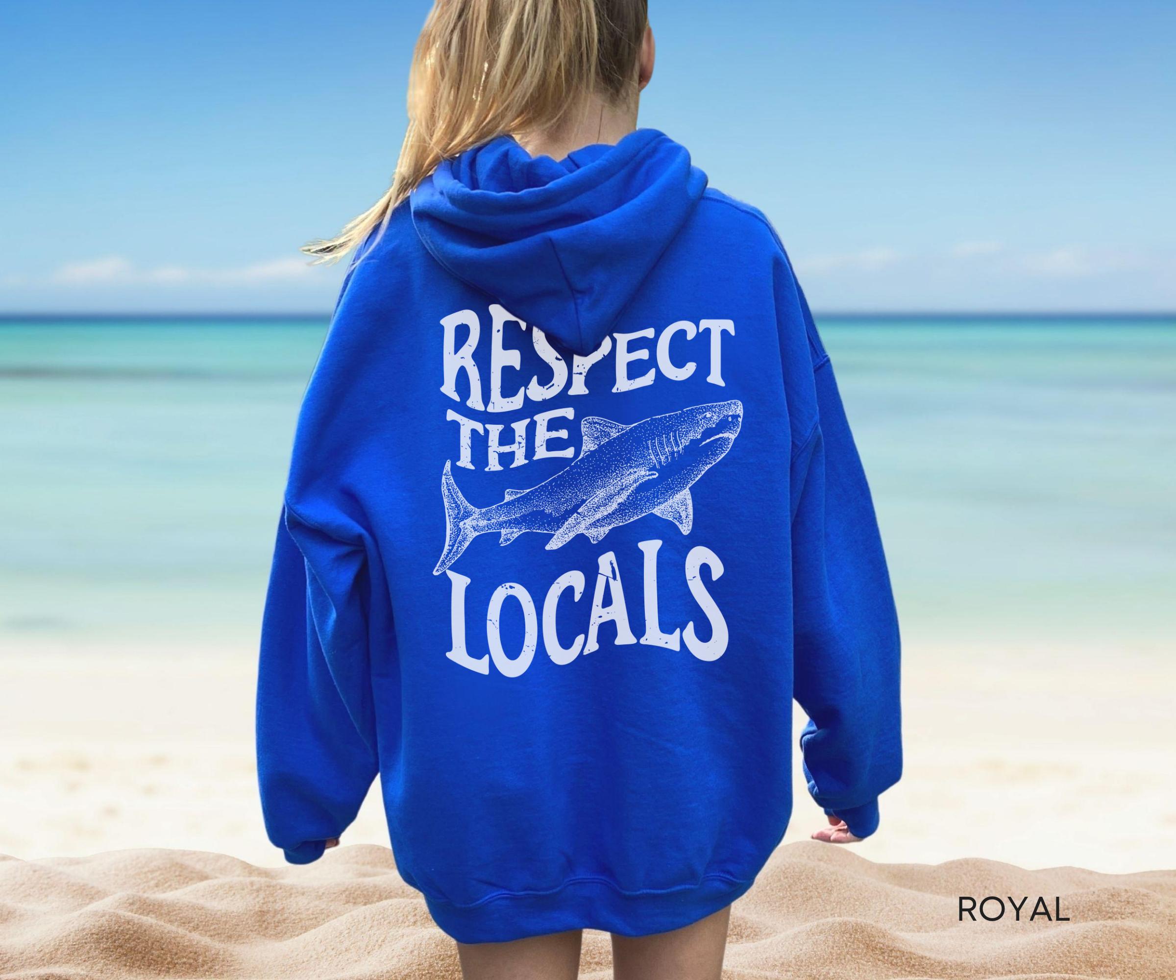 Respect the Local Sharks Hoodie, Shark T-shirt for Shark Lover, Trendy ...