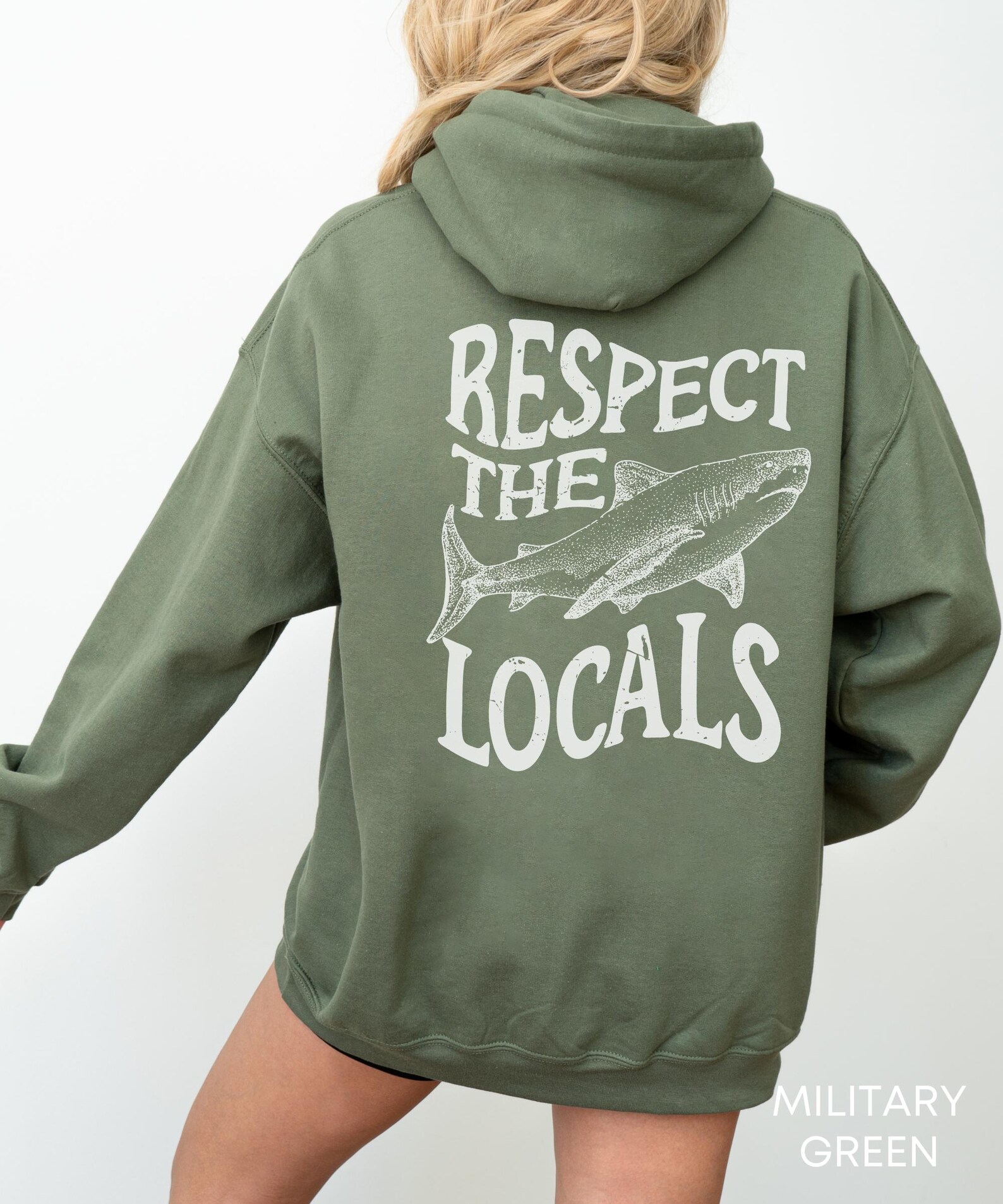 Respect the Local Sharks Hoodie, Shark T-shirt for Shark Lover, Trendy ...