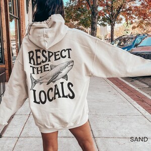 Respect the Local Sharks Hoodie, Shark T-shirt for Shark Lover, Trendy ...