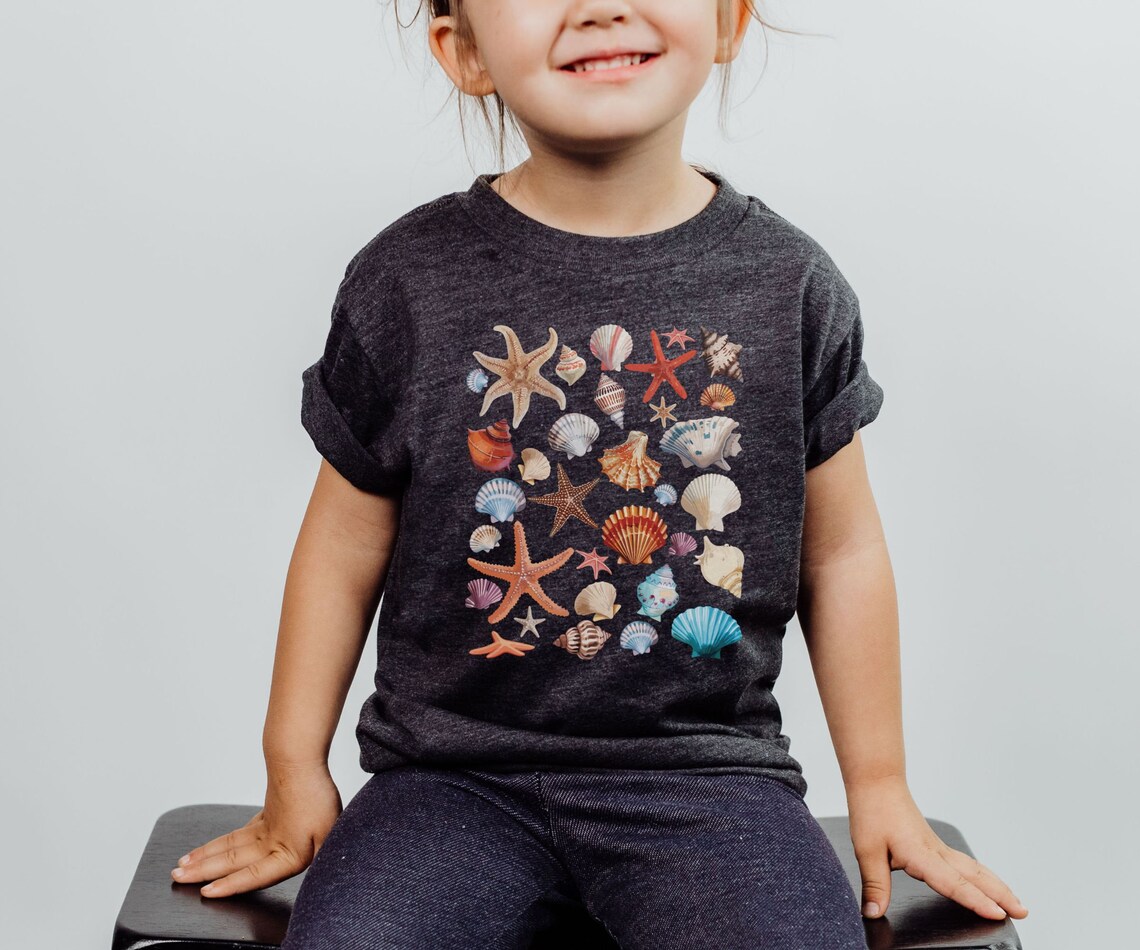 Toddler Sea Shell Tees Beach Shelling Tshirt Seashell Graphic Baby Kids ...