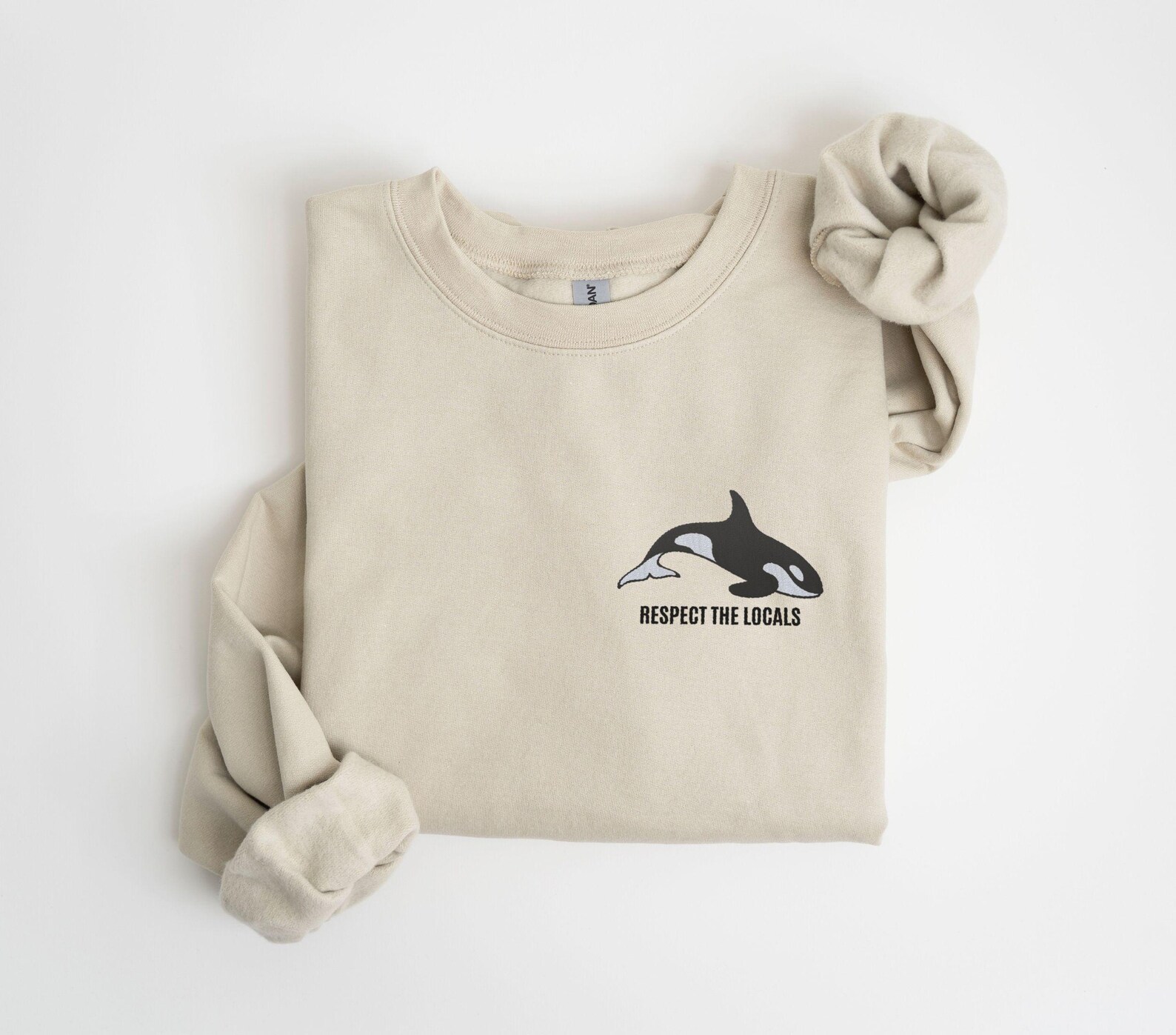 Orca Embroidered Sweatshirt for Orca Lover Gift Respect the Local ...