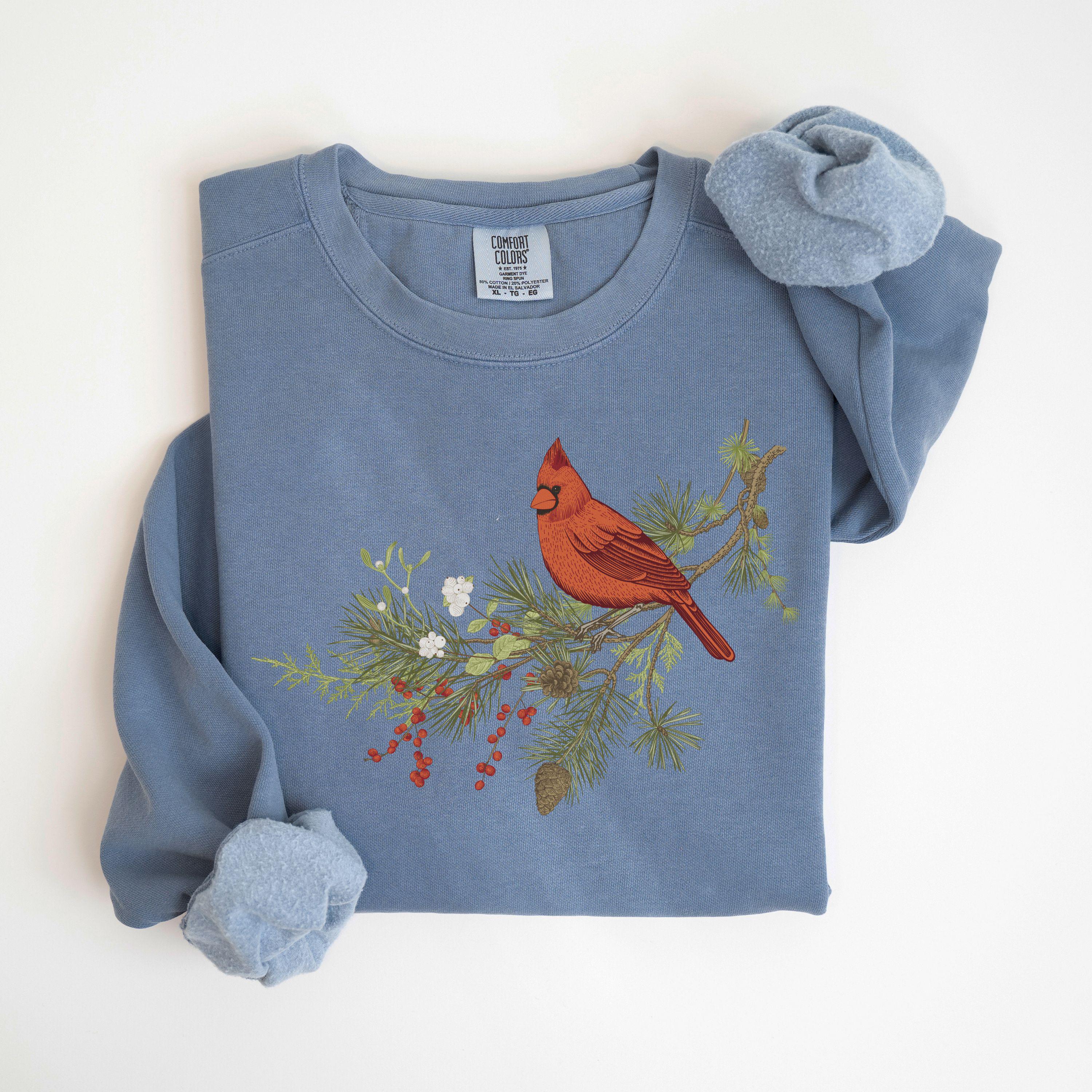 Cardinal Comfort Colors Sweatshirt, Bird Lover Gift, Cardinal Bird ...