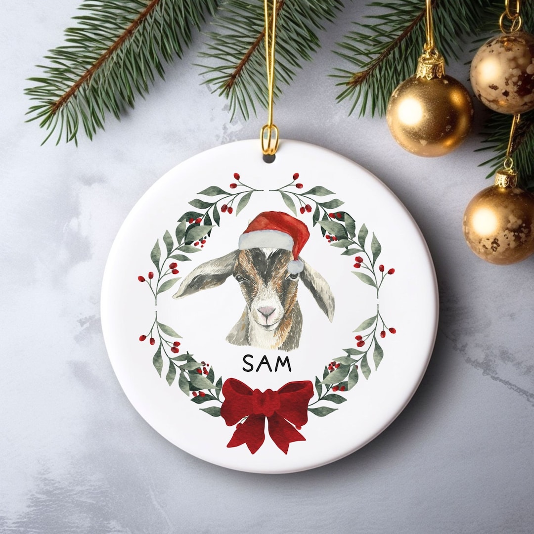 Christmas Boer Goat Personalized Ornament, 2023 Yearly Christmas Custom ...
