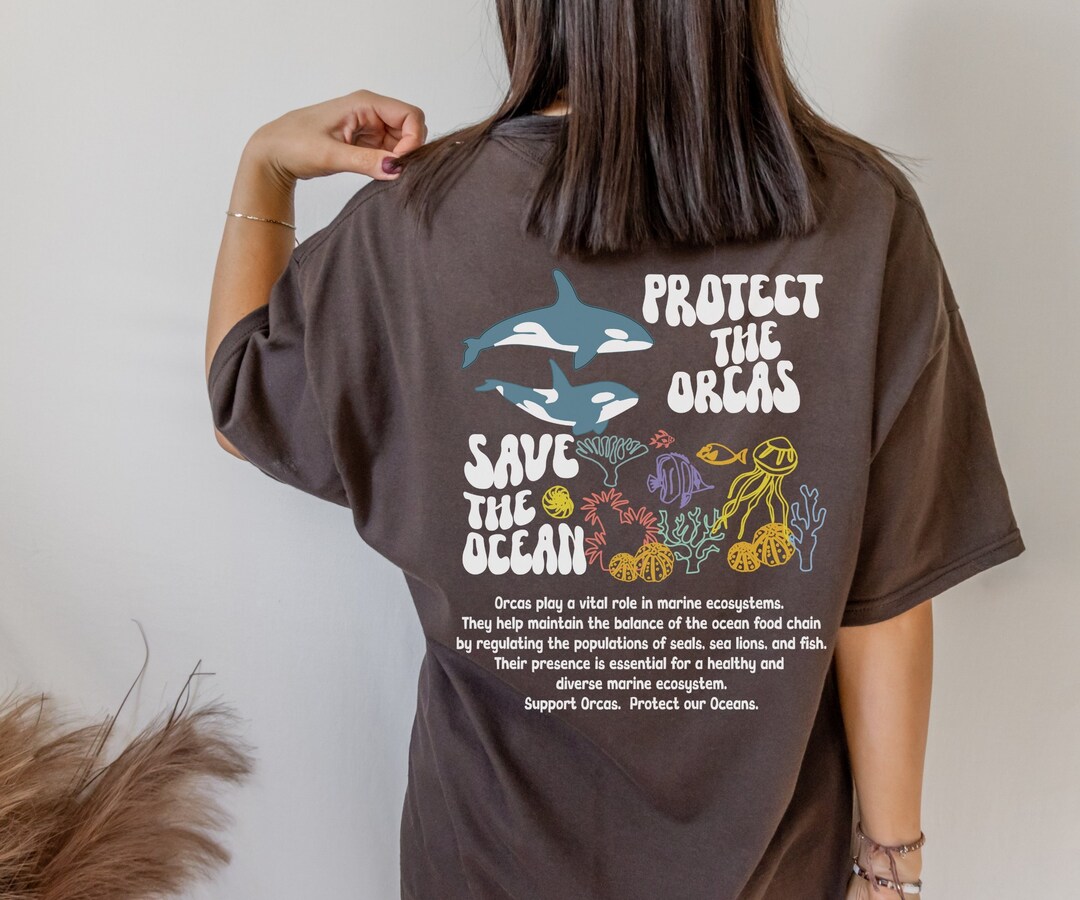 Preppy Orca Whale Shirt for Orca Whale Lover Ocean Conservation Tshirt ...
