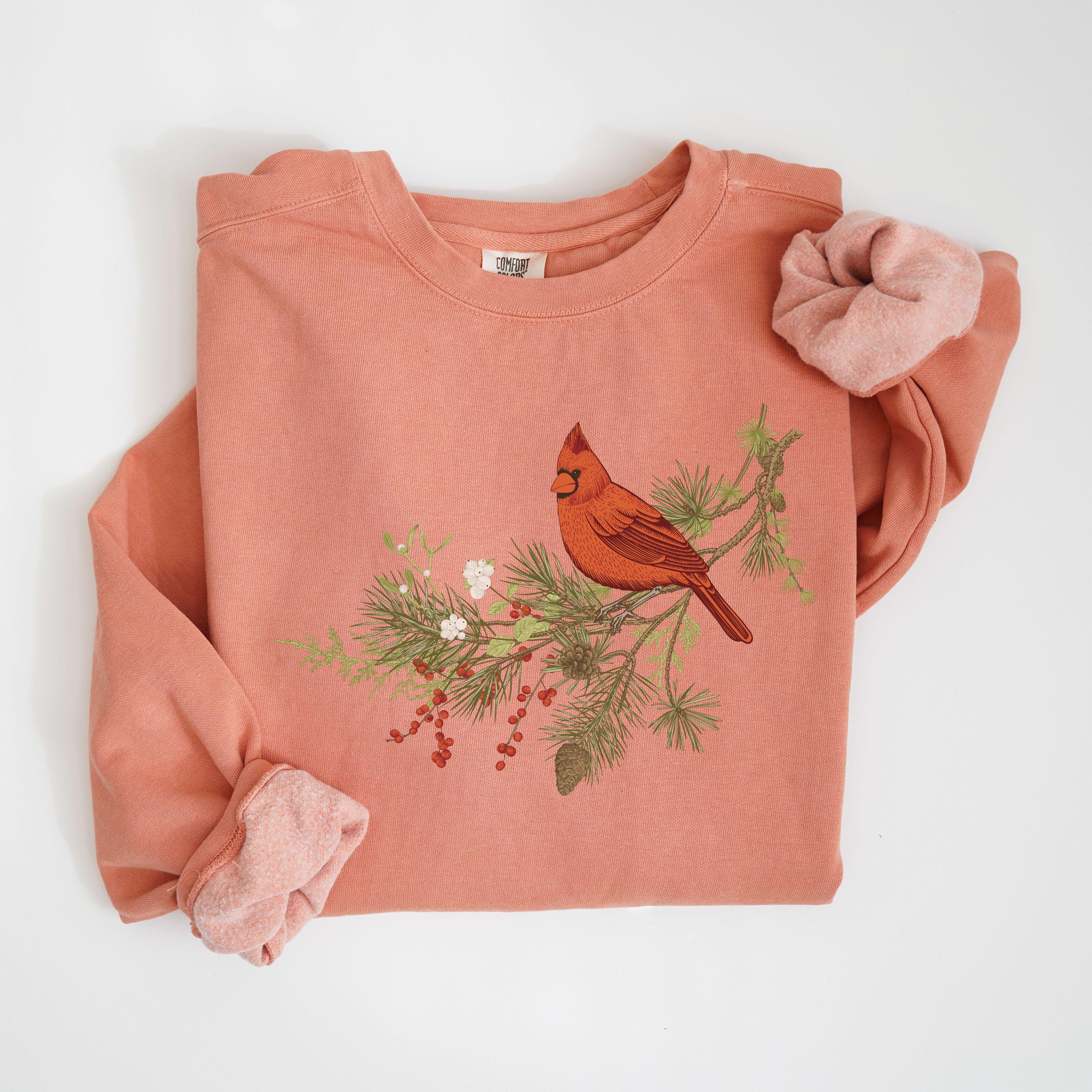 Cardinal Comfort Colors Sweatshirt, Bird Lover Gift, Cardinal Bird ...