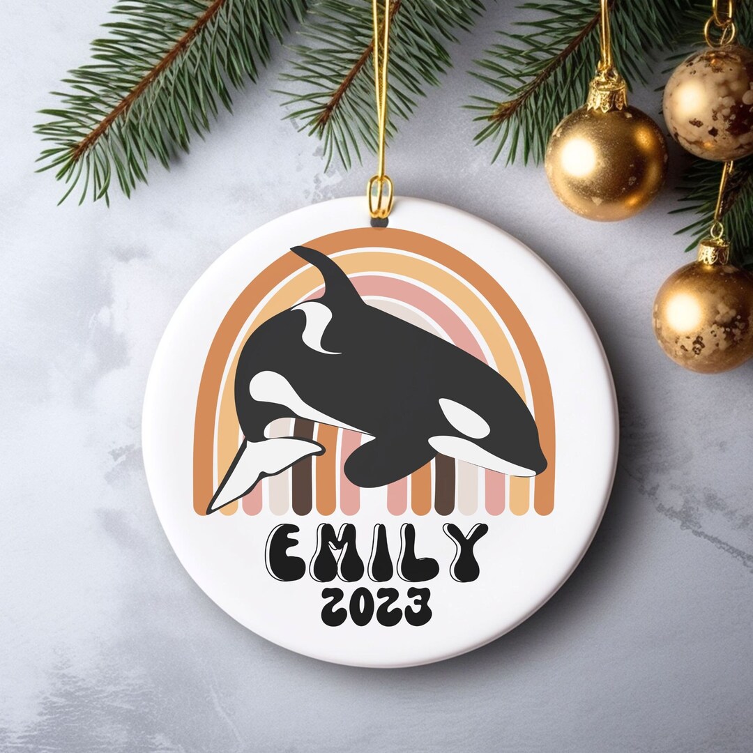 Orca Ornament for Orca Whale Lover Personalized Orca Christmas Ornament ...