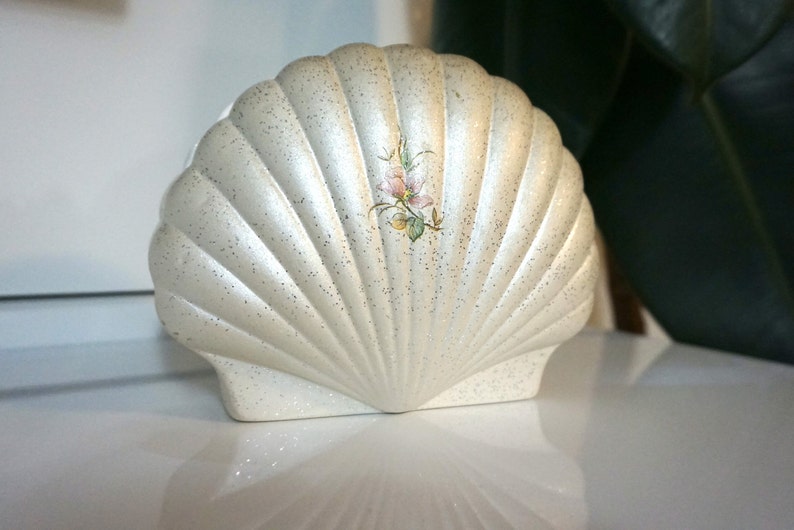 80s Vintage Italian Clam Shell Seashell Napkin Holder / Sponge - Etsy