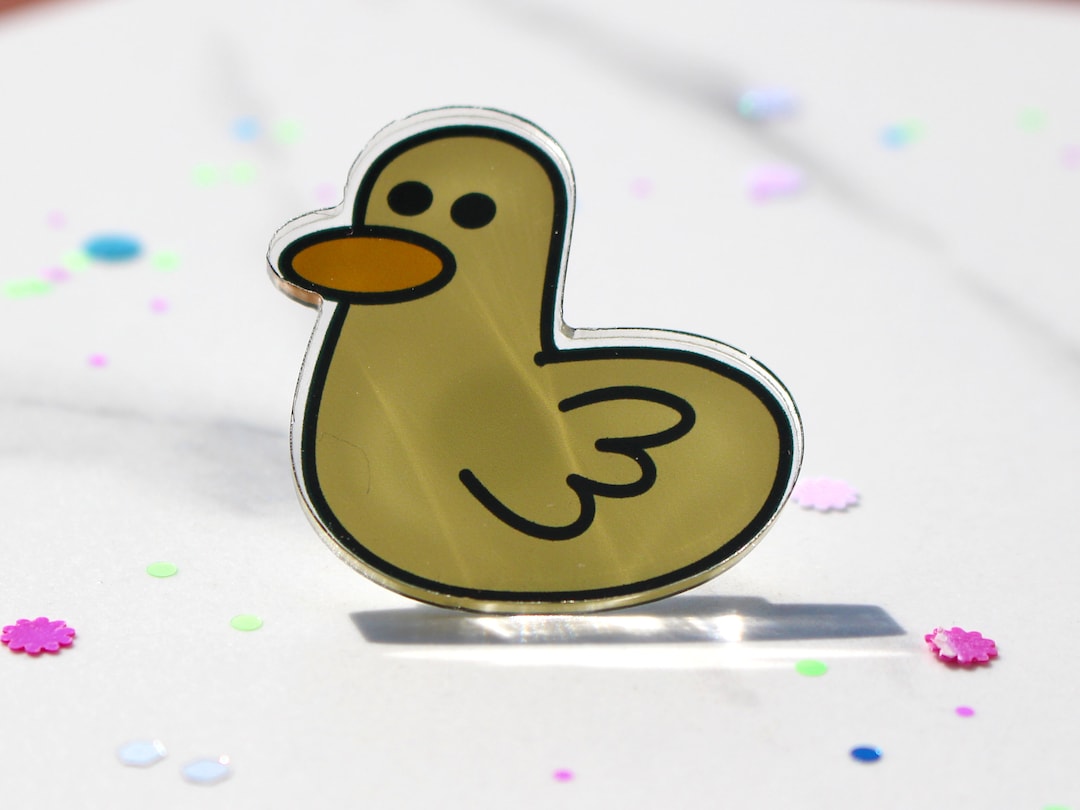 Derpy Duck Acrylic Pin | Duckling | Rubber Duck Pin | Cute Little ...