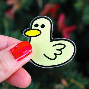 Derpy Duck Acrylic Pin | Duckling | Rubber Duck Pin | Cute Little ...