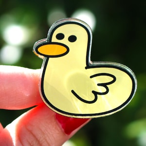 Derpy Duck Acrylic Pin | Duckling | Rubber Duck Pin | Cute Little ...