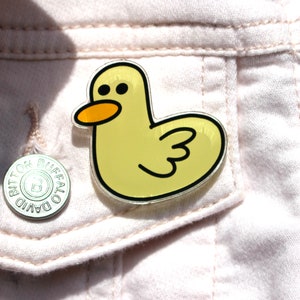 Derpy Duck Acrylic Pin | Duckling | Rubber Duck Pin | Cute Little ...