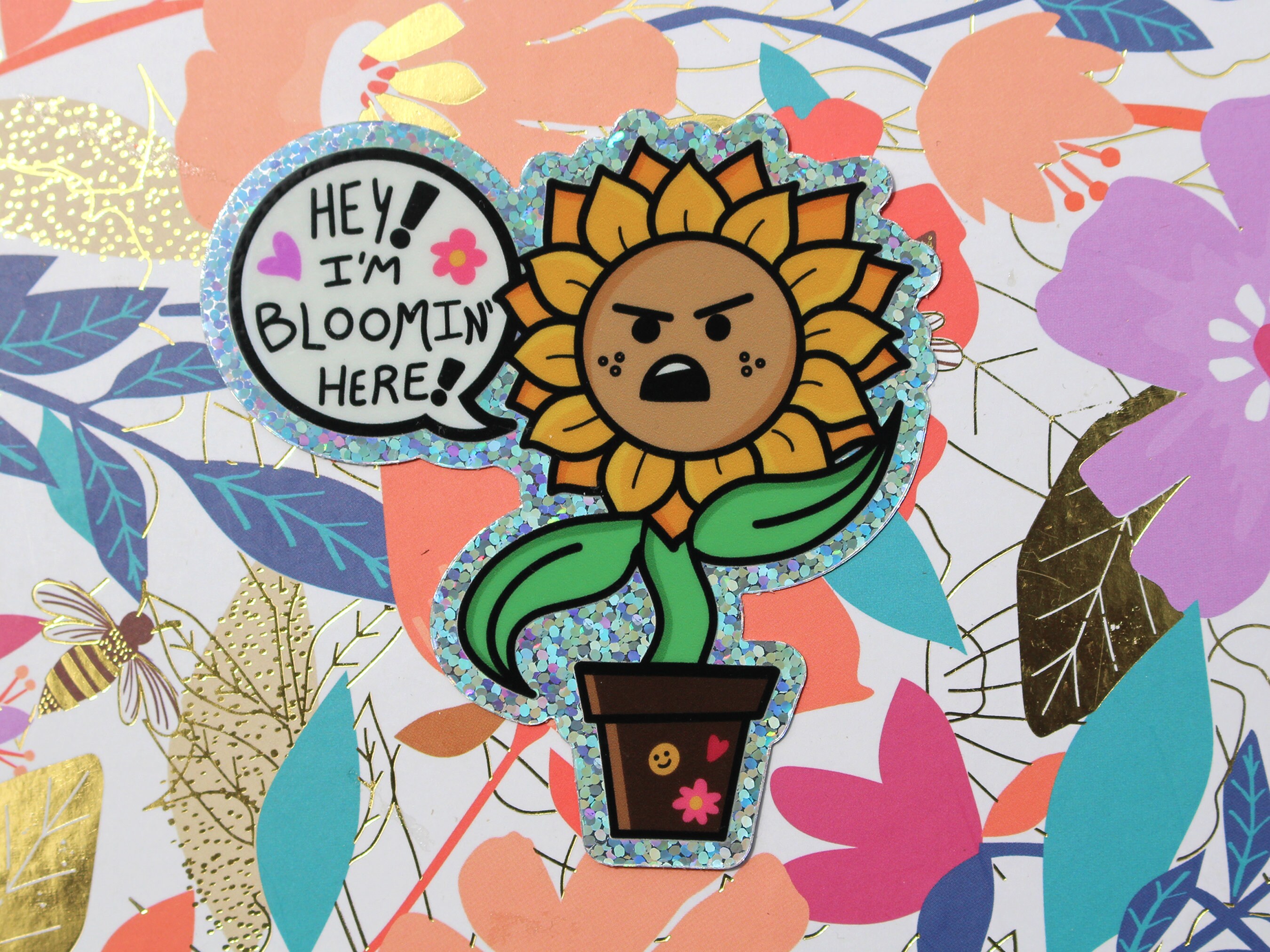 I'm Bloomin' Here Sunflower Sticker Summer Sticker - Etsy