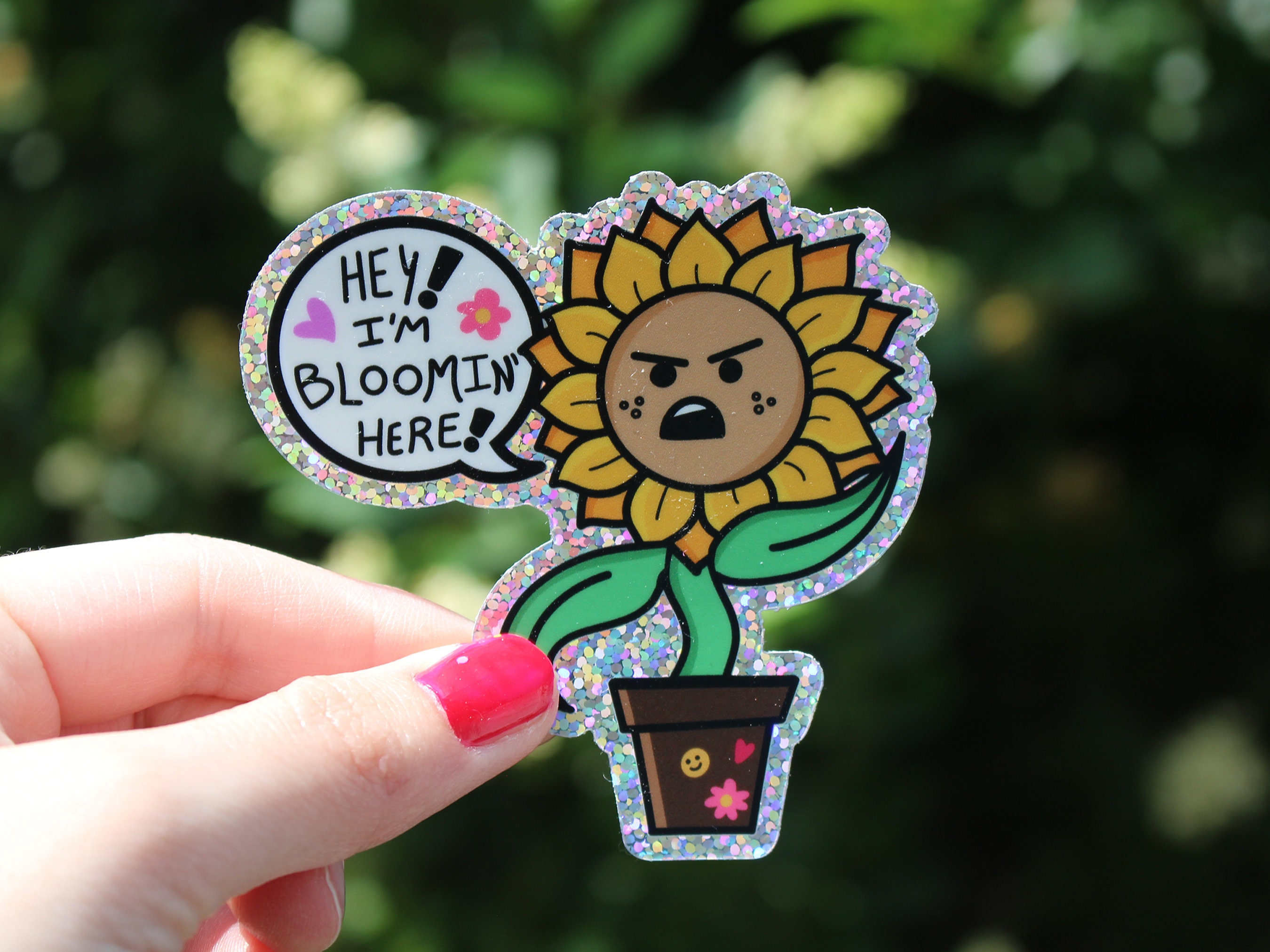 I'm Bloomin' Here Sunflower Sticker Summer Sticker - Etsy
